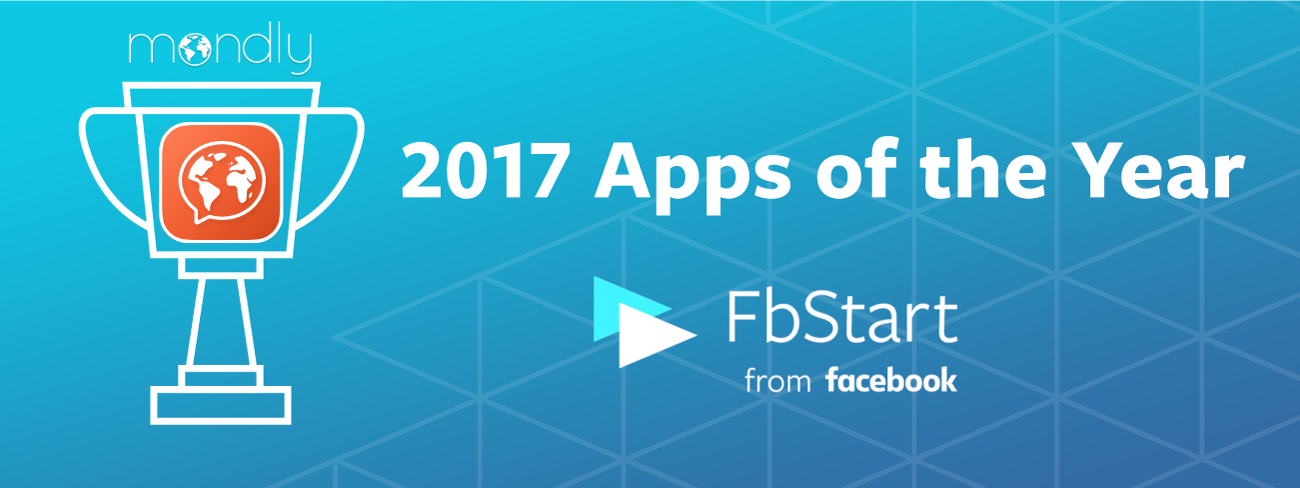 Mondly Wins The 2017 “Facebook App Of The Year” Award | Mondly Blog