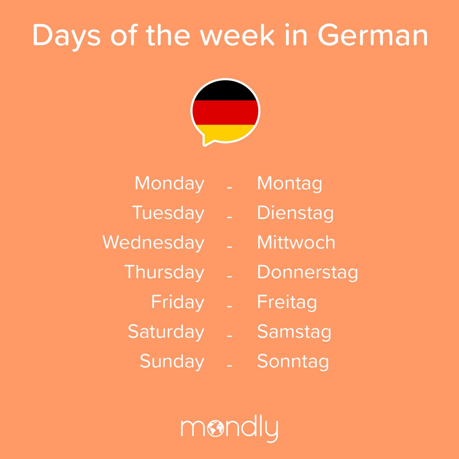Learn The Days Of The Week In German | Mondly Blog